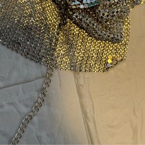 Tops | Sexy Metallic Chain Top Women Backless Crop Outfit Sparkly Party ...